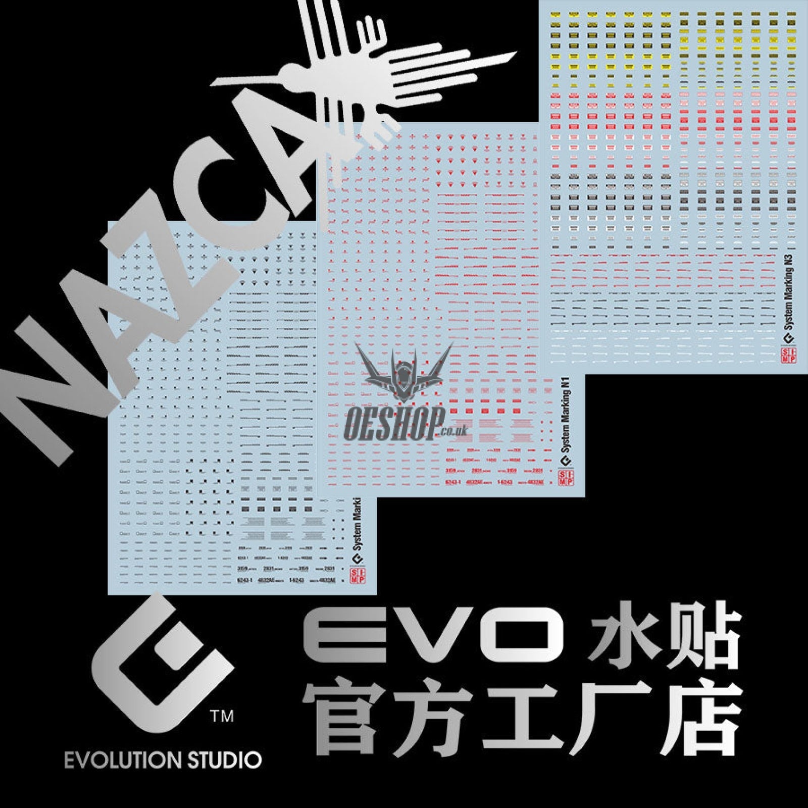 EVO - SP-SMN1 System Marking Evolution Studio Decals - OEShop – Hobby ...